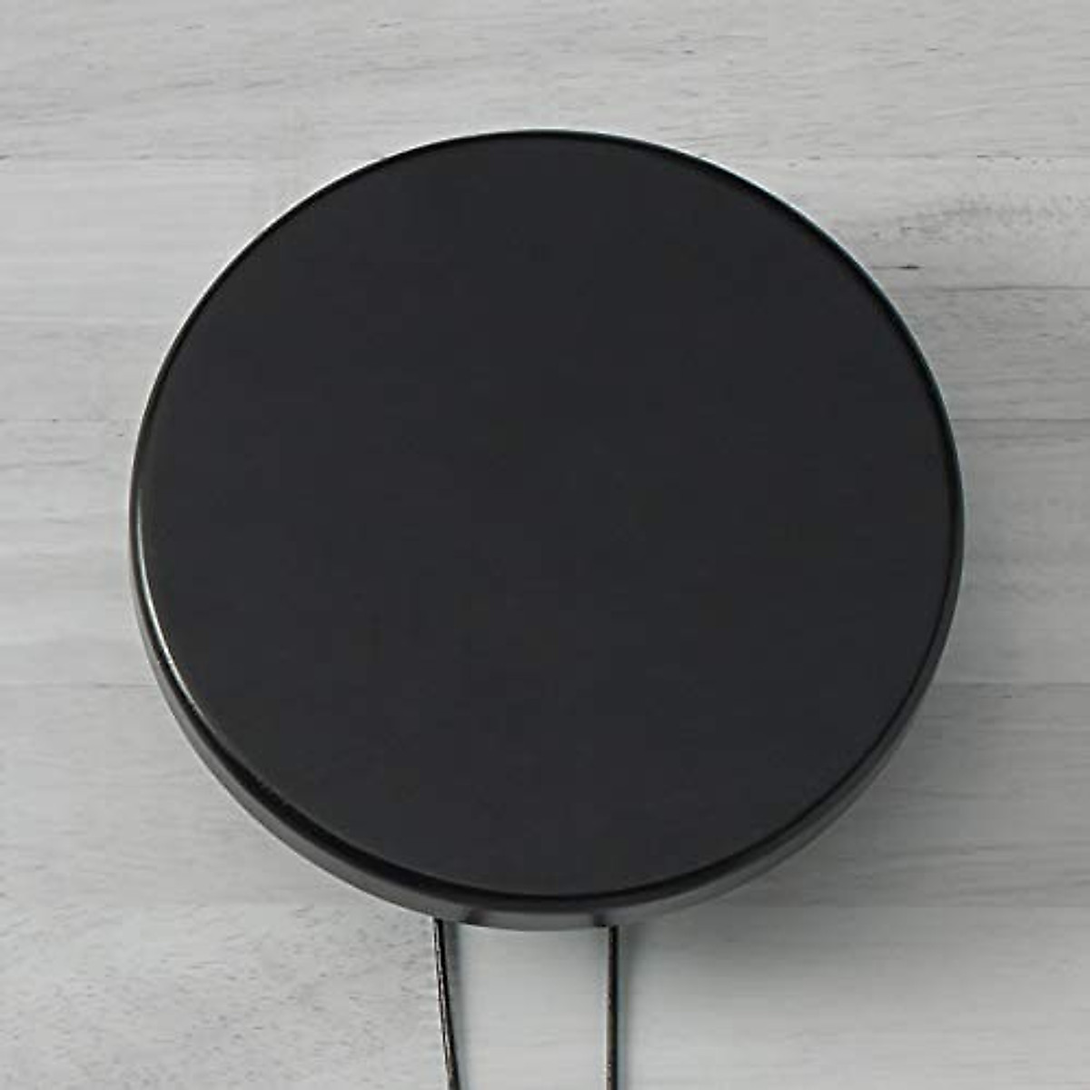 MELANNCO Round MDF Wall Hook, Set of 3, Black