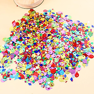 Keaziu 2589Pcs Party Confetti Happy Birthday Table Confetti Balloon Star Heart Confetti Table Scatter Confetti Decorations for Birthday Party Baby Shower DIY Arts and Crafting