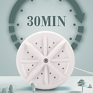 Mini Portable Washing Machine, USB Powered Ultrasonic Turbine Mini Washing for Cleaning Sock, Underwear, Small Rags Chargeable Mini Turbo Washer for Travel, School, Outdoor Camping, Apartments