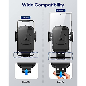 [Upgraded Version] ZeeHoo Wireless Car Charger,15W Fast Charging Auto-Clamping Car Mount, Car Vent Charging Phone Holder for iPhone 14 13 12 11, Samsung Galaxy S23 Ultra S21 S20 Note 20, etc