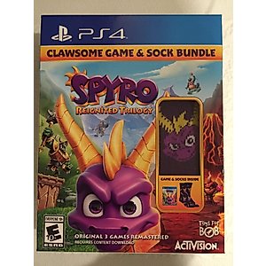 Spyro Reignited Trilogy Clawsome Game & Sock Bundle - Playstation 4