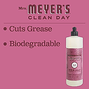 MRS. MEYER'S CLEAN DAY Liquid Dish Soap, Biodegradable Formula, Mum, 16 Fl Oz. (Pack of 3)
