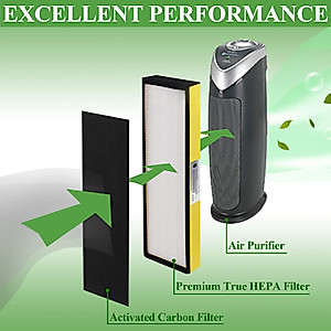 Funmit FLT4825 Filter B Replacement for Guardian AC4825 AC4825E AC4300 AC4800 AC4900 AC4850-3 True Filter + 12 Activated Carbon Pre Filter