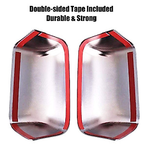 PerfecTech Super Duty Chrome Plated Mirror Covers Ultra Durable Top Half for 2008-2016 Ford F250 F350 F450（2 Pcs）