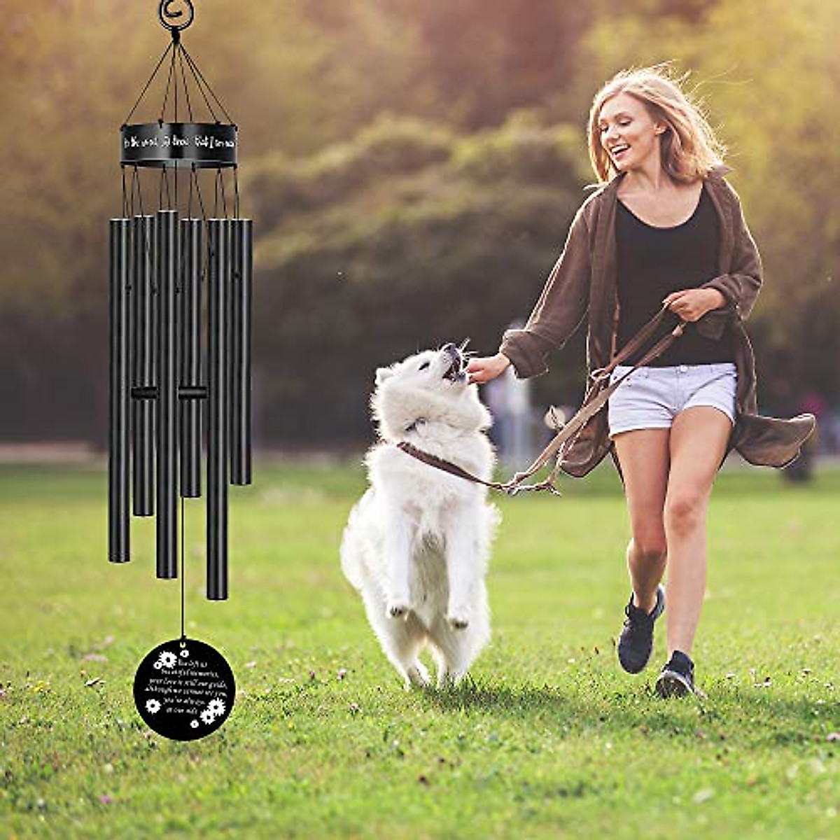 Bereavement Sympathy Gift for Loss of Love One Dad Mom Pet Dog Memorial Wind Chime with Popular Garden Deep Tone Windchimes Rememberance Déco Outside You Left us Beautiful