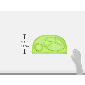 Infantino All-in-One Lil’ Foodie Tray - Green - BPA-Free, Food-Grade, Divided Food & Sippy Cup Sections - Dishwasher-Safe - for Babies & Toddlers 4M+