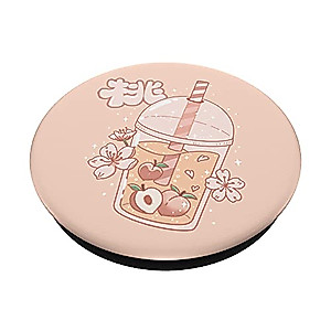Peach Juice Tea Cute Kawaii Harajuku Aesthetic PopSockets Swappable PopGrip
