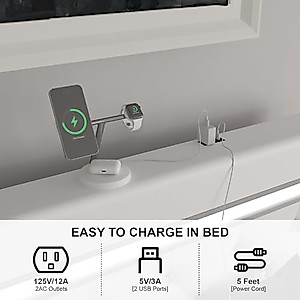 Benevika King Size Bed Frame with LED Lights, Upholstered Platform Bed Frame, Adjustable Headboard with Charging Station, Wooden Slats Support, Easy Assembly, No Box Spring Needed, White
