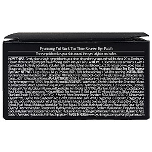 Pyunkang Yul [PKY] Black Tea Time Reverse Eye Patch for Anti-Aging, Deep Nourishing with Low-Molecular Collagen, Dark Circles & Fine Line Care with Kombucha, Korean Skincare (30 Pairs)