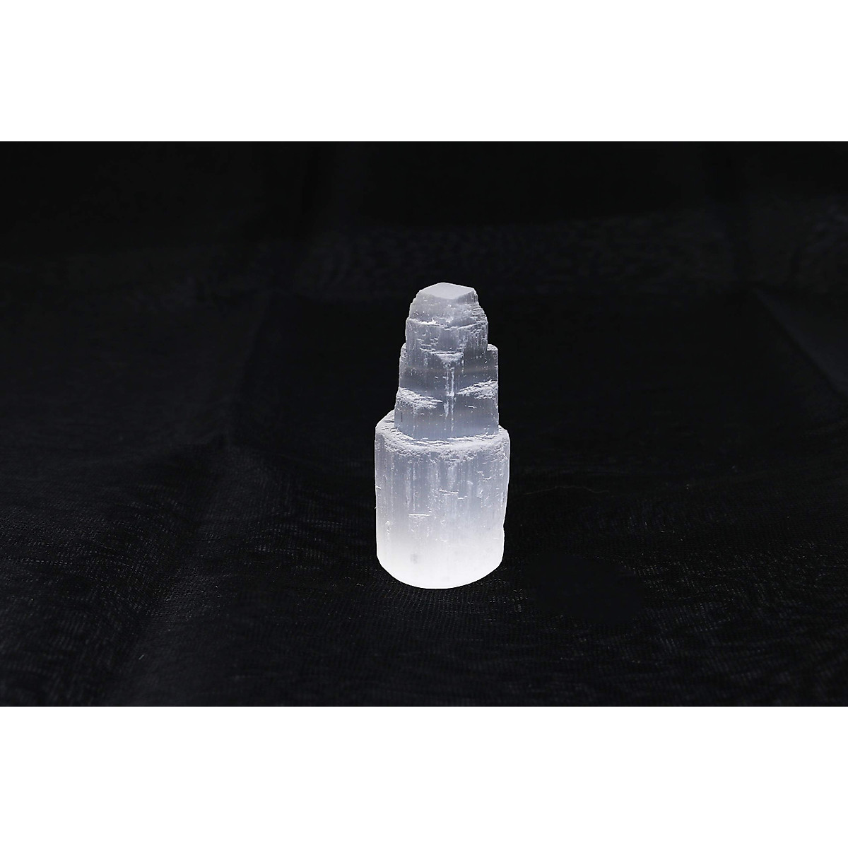 Selenite Crystal Tower for Reiki, Healing, and Energy Charging | Made in Morocco | Selenite Iceberg Charging Towers Crystal Skyscraper (2 Inch)