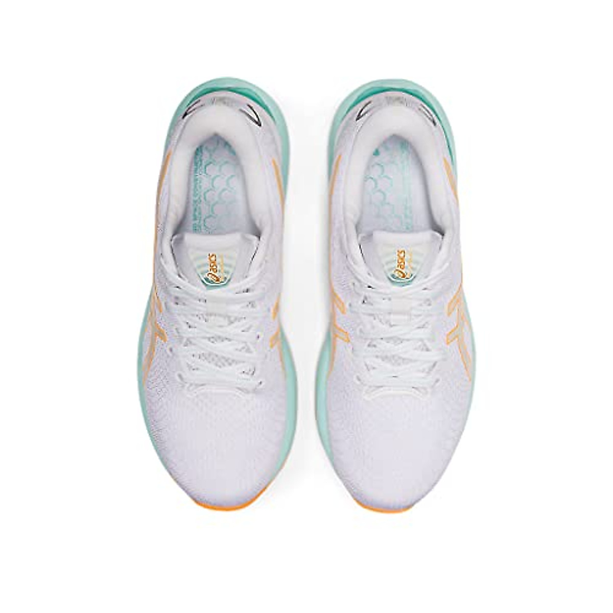 ASICS Women's Gel-Cumulus 24 Running Shoes, 9.5, White/Orange POP