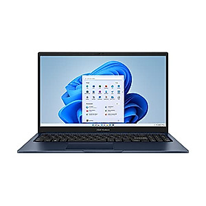 ASUS Vivobook 15 Laptop, 15.6” FHD (1920 x 1080) Display, Intel Core i3-1215U CPU, Intel UHD Graphics, 8GB RAM, 128GB SSD, Windows 11 Home in S Mode, Quiet Blue, F1504ZA-AS34