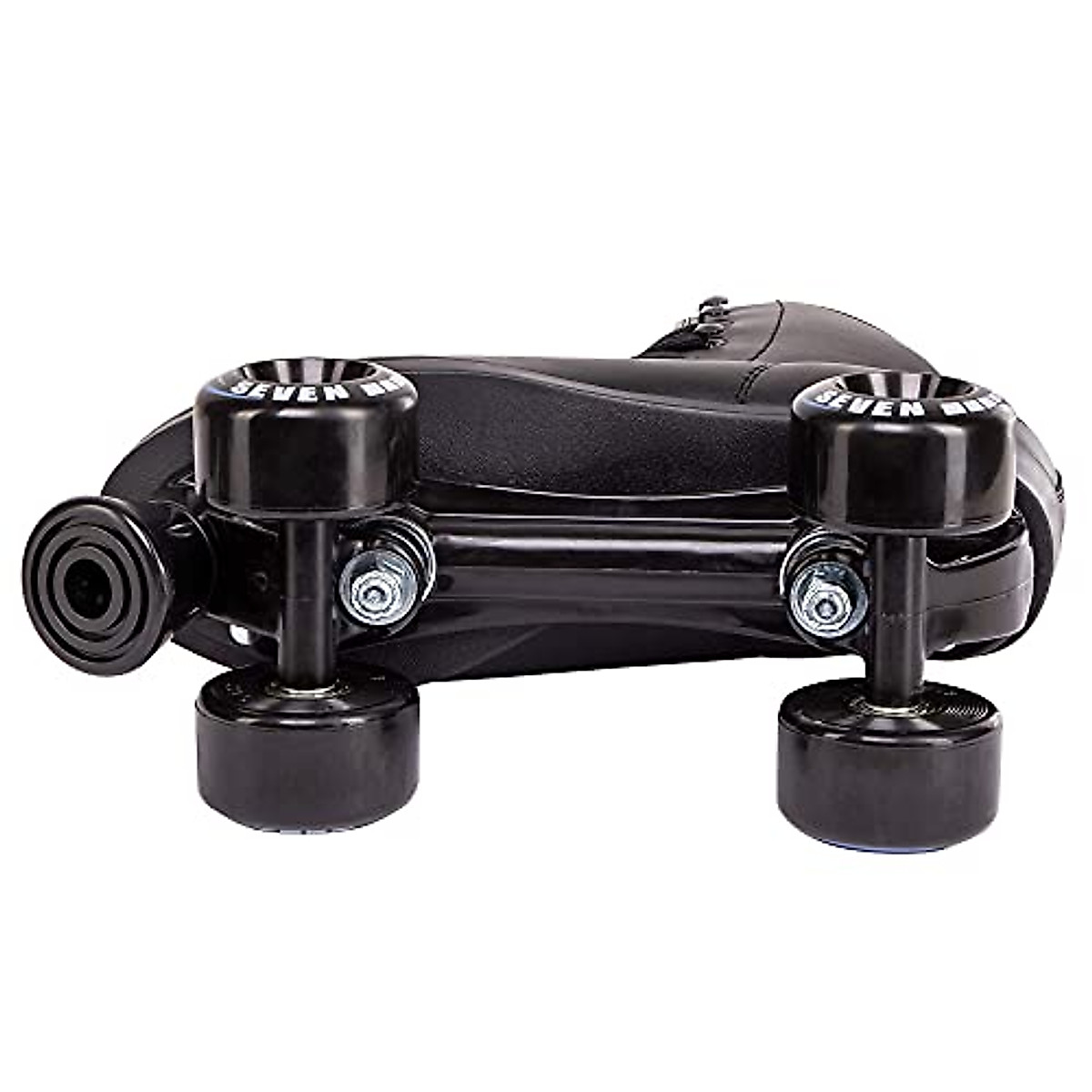 C SEVEN C7skates Quad Roller Skates | Retro Design (Black, Women's 7 / Youth 6 / Men's 6)