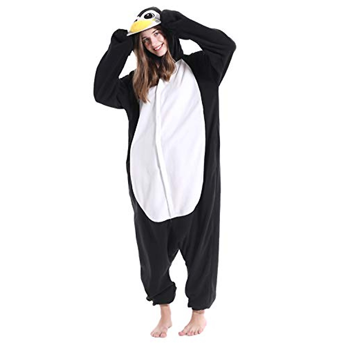 Adult Penguin Pajamas One Piece Halloween Christmas Cosplay penguin Costume Animal Homewear Sleepwear For Women Men