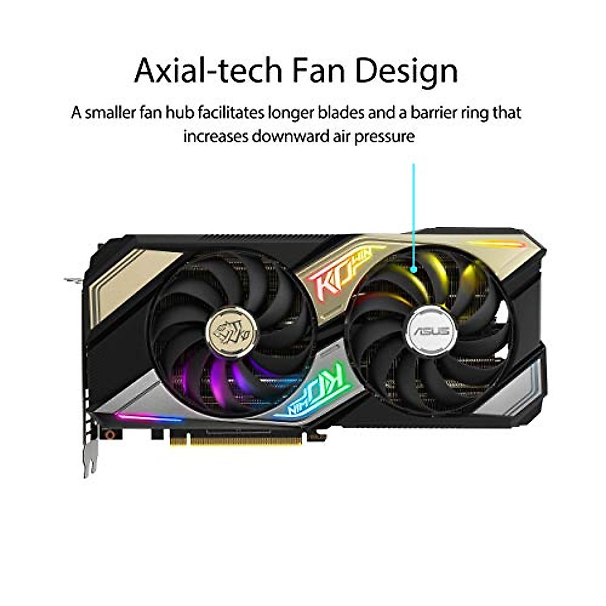 ASUS KO NVIDIA GeForce RTX 3070 V2 OC Edition Gaming Graphics Card (PCIe 4.0, 8GB GDDR6 Memory, LHR, HDMI 2.1, DisplayPort 1.4a, Axial-tech Fan Design, 0dB Technology, Enduring capacitors)