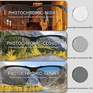 SCVCN Photochromic Sport Sunglasses Cycling Clear Glasses Men Women UV400 Protection MTB BMX Fishing Running Riding Golf Driving Bike Softball Baseball 04