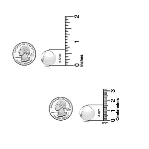 LeCalla 925 Sterling Silver Omega Back Earrings Jewelry Large Italian Design Round Dome Button Omega-Clip Back Stud Earring for Women 16 MM