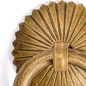 Hardware Philosophy Ring Brass Hardware Drawer Pulls Set 1-3/16" - Set of 2