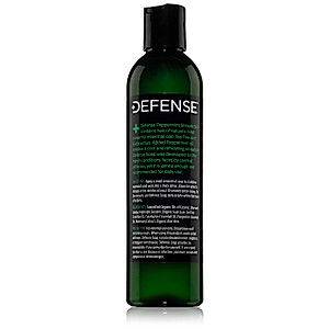 Defense Soap Organic Peppermint Body Wash | All Natural Mint Shower Gel with Tea Tree Oil, Eucalyptus Oil. Wrestling Inspired, For All Mens & Womens Skin Types. 8 oz