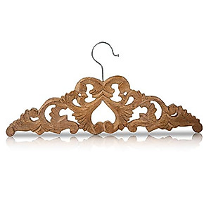 Handmade Vintage Wooden Wedding Suit Jacket Tuxedo Shirt Coat Clothes Hanger for Groom & Bridal Wedding Dress Non Slip Smooth Finish Swivel Hook Bridal Shower Party Favor Gift Ideas