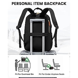 LOVEVOOK Laptop Backpack for Women Men, 15.6 Inch Computer Backpack Purse with USB Port, Fashion Anti-Theft Travel Backpacks, Waterproof Casual Daypack for Work Bag Back Pack, Black