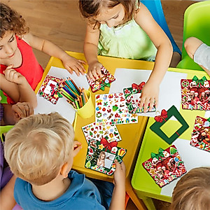 Kepeel 30 Packs Christmas DIY Picture Frames Craft Kit for Kids, Xmas Present Box Photo Frames Ornaments for Christmas Tree Party Decorations Favor Winter Art Gift Classroom School Home Activities