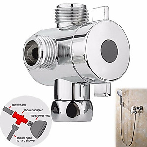 1/2 Inch Three Way T-adapter Valve Fit for Toilet Bidet Shower Head Diverter Valve