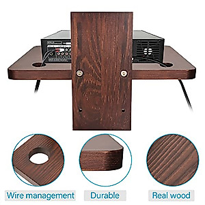 Siondoux Wooden Floating Shelf, 1 Shelf, Entertainment Center for Projector, PS5, DVD Player, Game Console, Cable Box, 20lbs Capacity