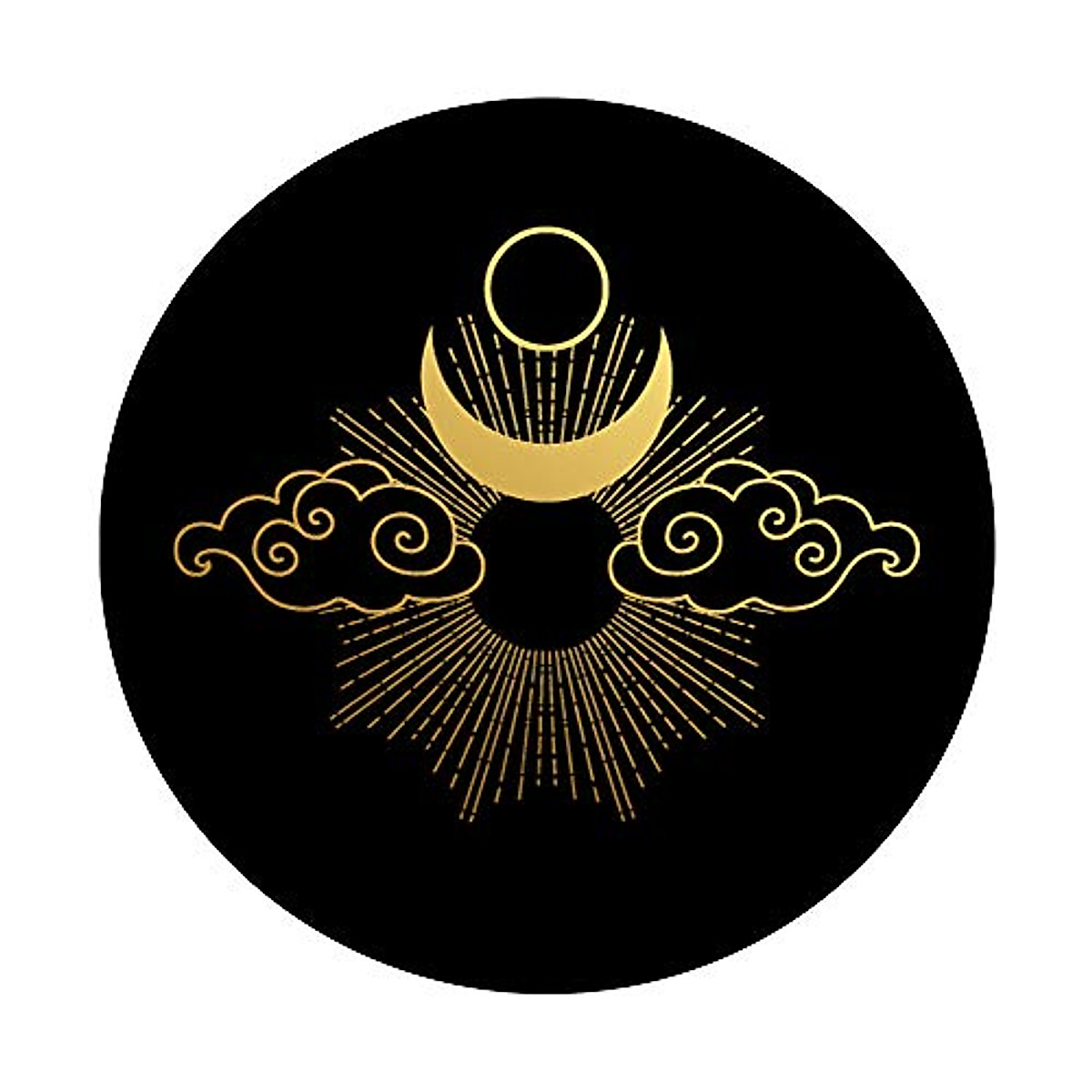 Occult Moon Esoteric Occultism Tarot Card Witchcraft Alchemy PopSockets PopGrip: Swappable Grip for Phones & Tablets