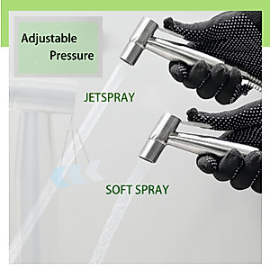 XUSHCL Multifuctional Handhel Bidet Spray Kit for Toilet. Premium Stainless Steel Bathroom Faucet for Toilet Clean, Women's Washing, Diaper Cleaning, Baby Washing, Pet Shower etc-Easy to Install