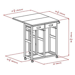 Winsome Wood Suzanne Kitchen, Square, Teak