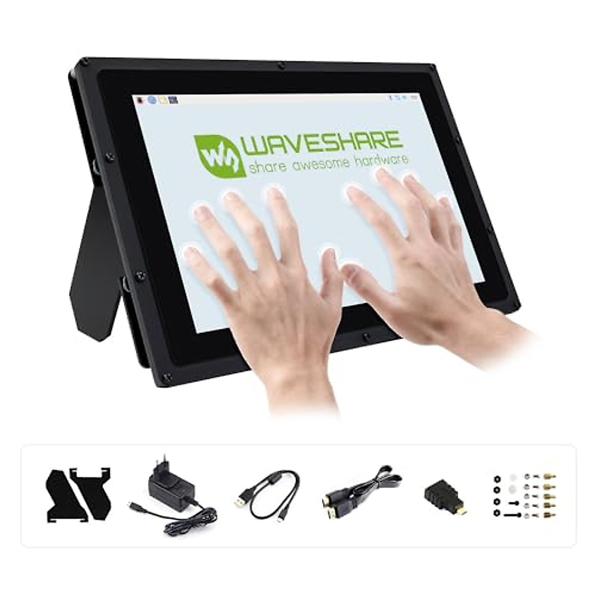 Waveshare 10.1 inch Capacitive Touch Screen LCD IPS Screen 1280x800 Hardware Resolution Supports Multi Mini-PCs and Multi Systems