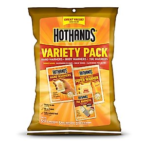 HotHands Toe, Hand, & Body Warmer Variety Pack - Long Lasting Safe Natural Odorless Air Activated Warmers (3 PACK)