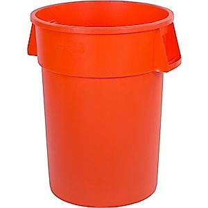 Carlisle FoodService Products 34104424 Bronco Round Waste Container Only, 44 Gallon, Orange
