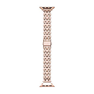 Kate Spade New York Stainless Steel Band for 38/40mm Apple Watch Series 1-7, Color: Rose Gold (Model: KSS0067)