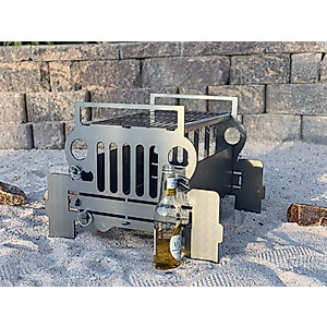 300 Industries SUV Inspired Fire Pit with Grill Outdoor Compact Fireplace