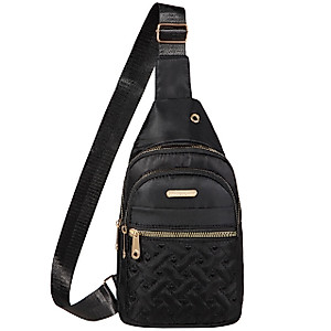 AIKELIDA Small Sling Backpack Crossbody Sling Bag Fanny Pack Cross Body Bag for Outdoors Hiking Traveling - Black