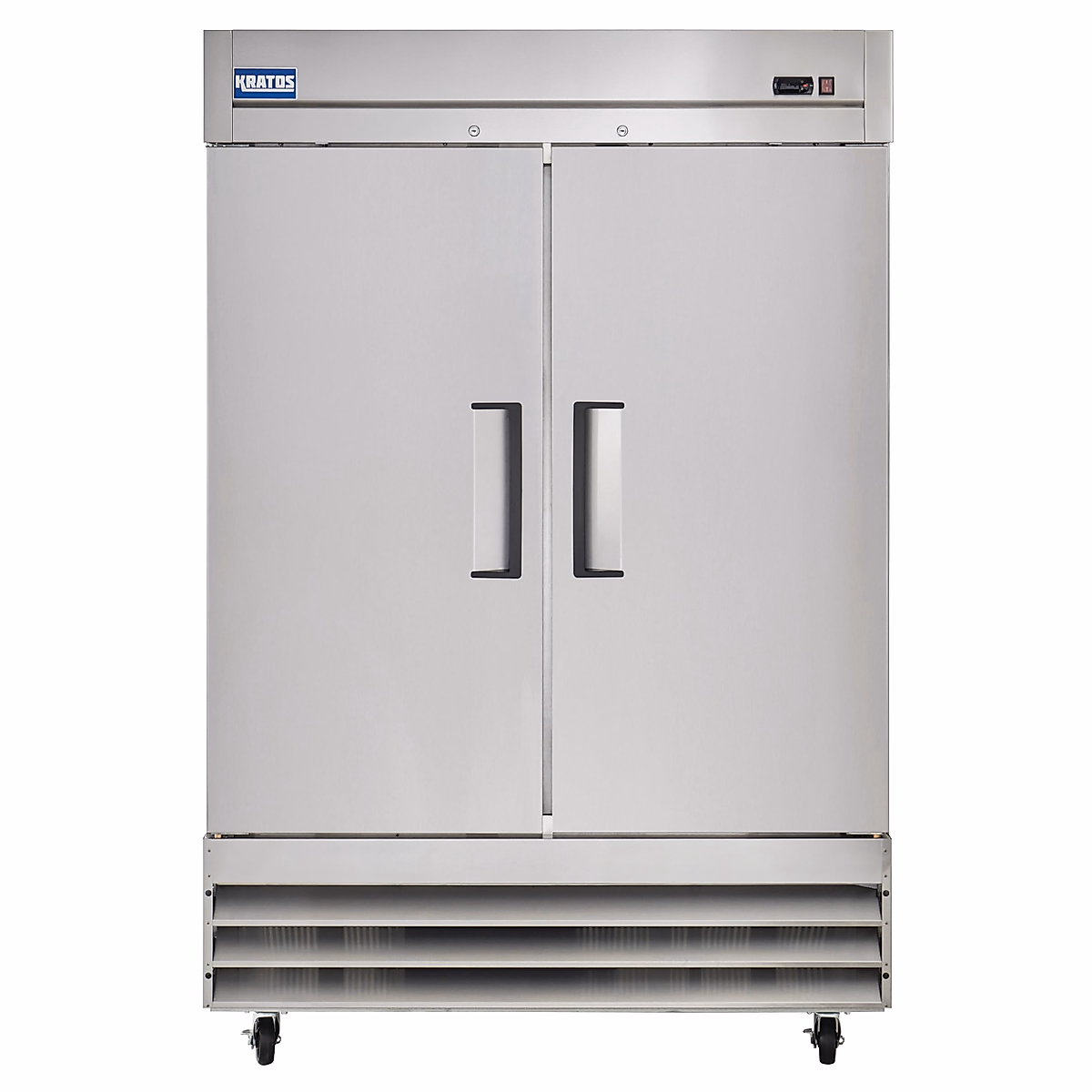 Kratos Commercial Freezer- 2- Solid Door Reach-In, Stainless Steel Exterior, 54" W (67K-005)