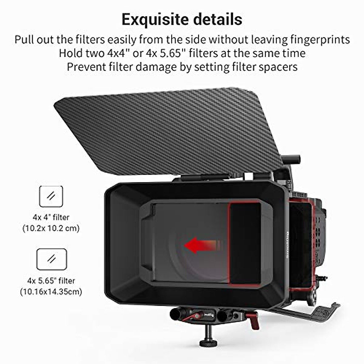 SMALLRIG Lightweight Matte Box for Mirrorless DSLR Cameras Compatible with 67mm/ 72mm/77mm/82mm/114mm Lens - 2660