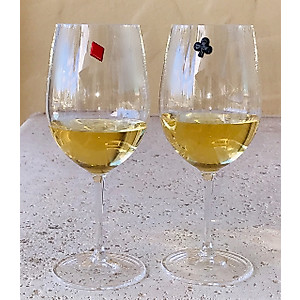 Simply Charmed Casino Wine Glass Charms - Magnetic Drink Markers for Stemless or Regular Glasses Set of 6