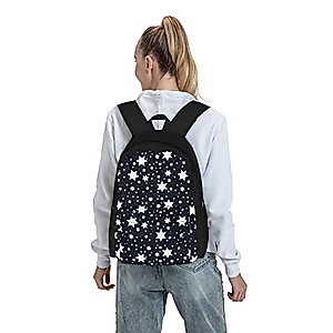 srufqsi Sun Moon And Stars Blue Black Sky Backpack Adjustable Shoulder Straps Bookbag Laptop Daypack For Office Library Shopping Climbing Yoga Beach