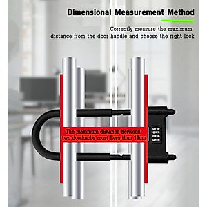 4 Digit Combination Padlock,Heavy Duty Anti Theft U-Shape Security Code Lock with Adjustable Shackle,for Bicycles, E-Bike,Mountain Bike,Road Bike,Gates,Shed, Fence [ Adjustable Range 170-190mm]