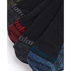 New Balance Boys' Socks - Performance Cushioned Quarter Socks (8 Pack), Size Large, Black