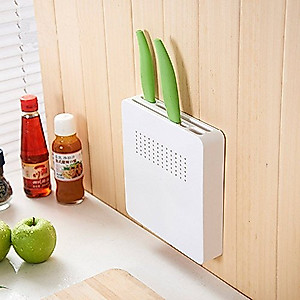 Vpang Plastic Kitchen Knife Storage Block Wall Mounted Knife Holder Storage Rack Shelf 4 Slot