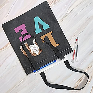 MBMSO English Bulldog Gifts English Bulldog Tote Bag English Bulldog Lover Gifts Owners Dog Mom Gifts Tote Shopping Bag (English Bulldog TB-black)