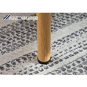 MAISON ARTS Modern Coffee Table with Storage Shelf, Rustic Farmhouse Coffee Table with Metal Legs for Living Room, Wood Look Mid Century Accent Furniture, Easy Assembly