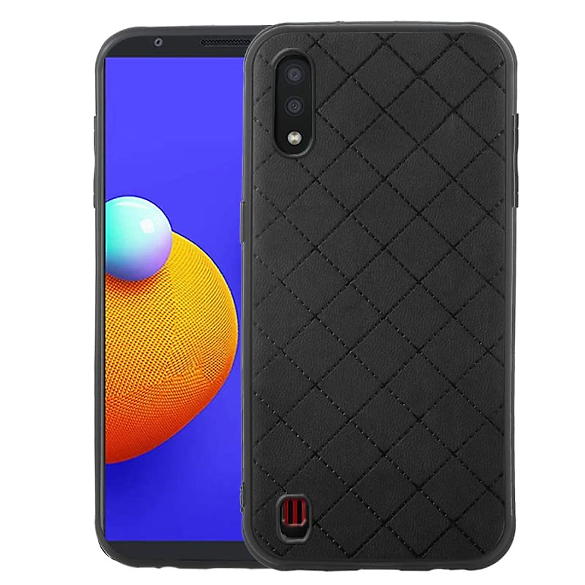 ELISORLI Compatible with Samsung Galaxy A01 Case Rugged Thin Slim Cell Accessories Anti-Slip Fit Rubber TPU Mobile Phone Protection Full Body Cover for Glaxay Ao1 A 01 Gaxaly 01A S01 Women Men Black