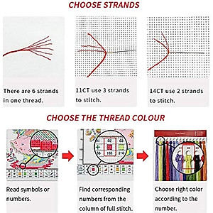 Dimensean Stamped Cross Stitch Kits Full Range of Embroidery Patterns Starter Kits for Beginners Adult or Kids DIY Cross Stitches Needlepoint Kits 11CT- (Nativity 33.5x28 inch)