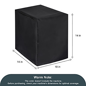 FlexiDapt Ice Maker Cover, Universal Waterproof Shield for Countertop Appliances in Home, Garage and Office, Black