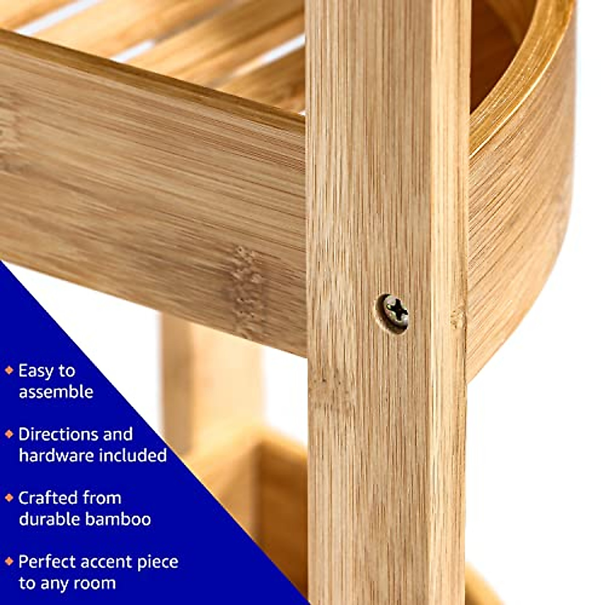 31.5" 4 Tier Bamboo Corner Storage Shelf By Trademark Innovations